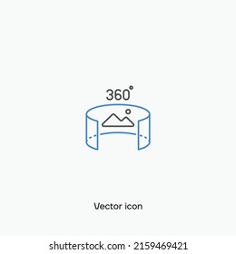 3d 360 Panorama Vector Icon Premium Stock Vector (Royalty Free ...