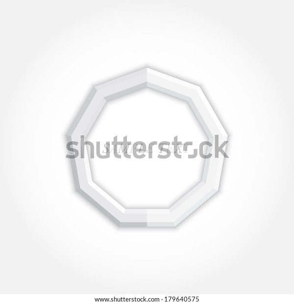 3d Abstract Background Nonagon Icon Design Stock Vector (Royalty Free ...