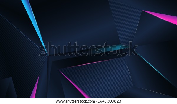 3d Abstract Gaming Background Purple Blue Stock Vector (Royalty Free ...