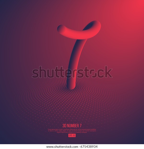 3d Abstract Hand Drawn Number 7 Stock Vector (Royalty Free) 675438934 ...
