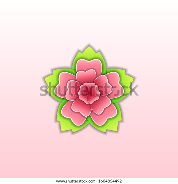 3d Abstract Paper Rose Logo Vector Stock Vector (Royalty Free ...