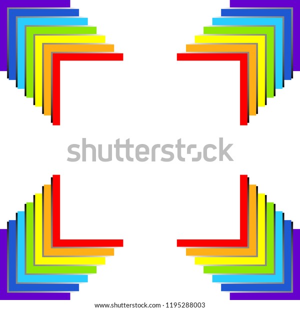 3d Abstract Reinbow Colors Background Frame: vector de stock (libre de ...