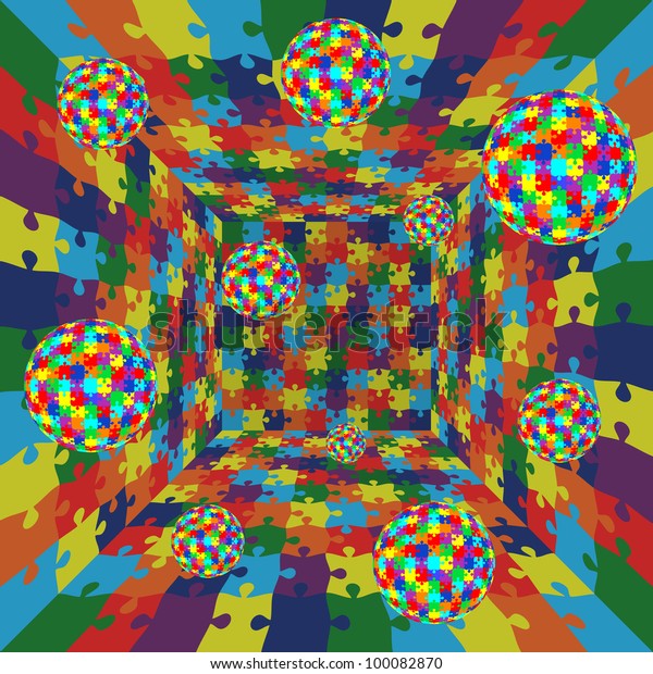 3d Abstract Vector Color Puzzle Jigsaw Stock Vector (Royalty Free ...