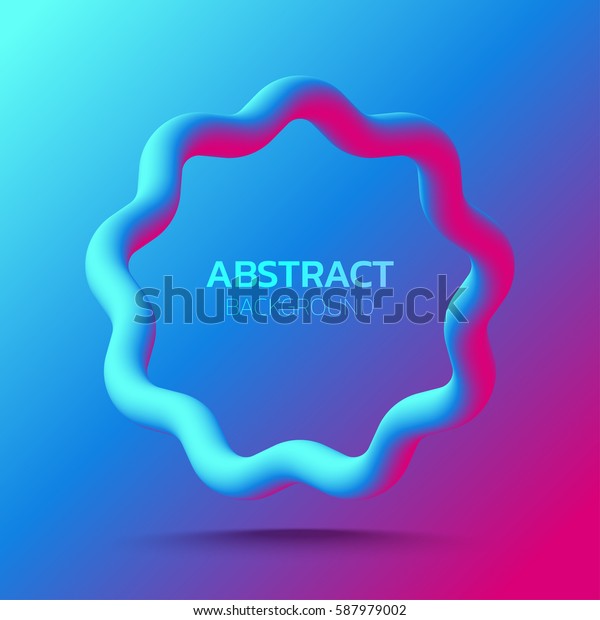 3d Abstract Wavy Star Figure Background Stock Vector (Royalty Free ...