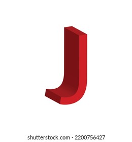 3d Alphabet J Red Colour Big Stock Vector (Royalty Free) 2200756427 ...