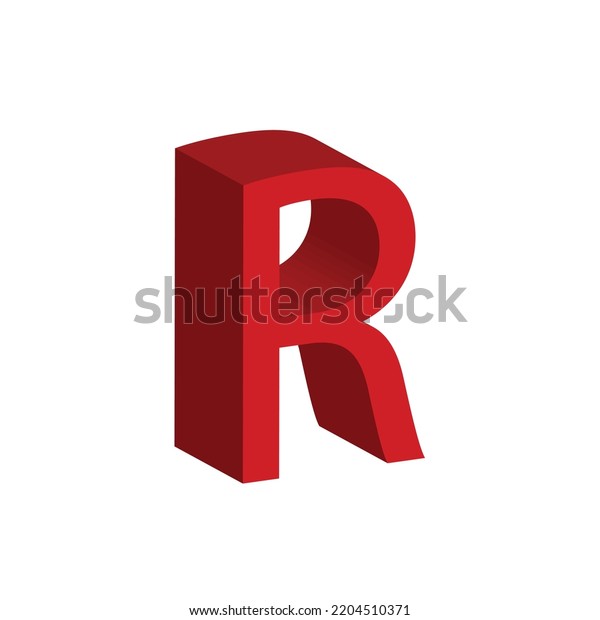 3d Alphabet R Red Colour Big Stock Vector (Royalty Free) 2204510371 ...