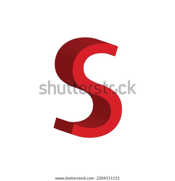 3d Alphabet S Red Colour Big Stock Vector (Royalty Free) 2204511131 ...