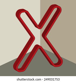 3d Alphabet Vector Letter X Stock Vector (Royalty Free) 249031753 ...