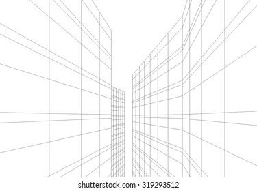 3d Architecture Cad Design Stock Vector (Royalty Free) 319293512 ...