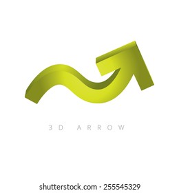 3d Arrow Icon Vector Logo Design Stock Vector (Royalty Free) 255545329 ...