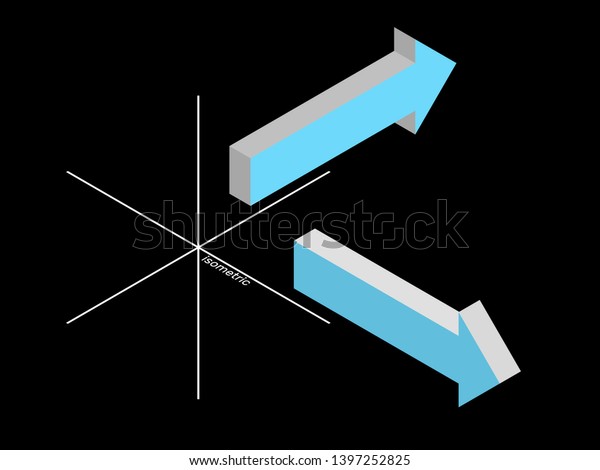 3d Arrow Sign Set Isolated On Stock Vector (Royalty Free) 1397252825 ...