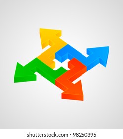 Impossible Arrows Stock Vector (Royalty Free) 143827585