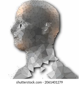 3d Art Dimensional Face Side View Stock Vector (Royalty Free ...