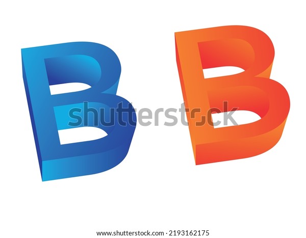 3d B Letter Vector Design 3d Stock Vector (Royalty Free) 2193162175 ...
