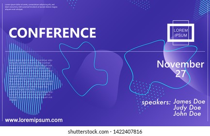 3d Background Conference Design Template Colorful Stock Vector (Royalty ...