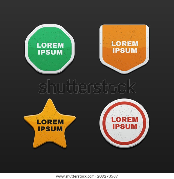3d Badges Text Realistic Road Signs: เวกเตอร์สต็อก (ปลอดค่าลิขสิทธิ์ ...