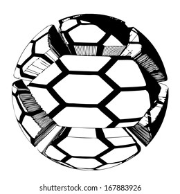 3d Ball Vector Hexagon Pattern Isolated Stock Vector (Royalty Free ...