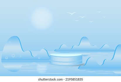 3d Banner Showcase Design Presentations Layouts Stock Vector (Royalty ...