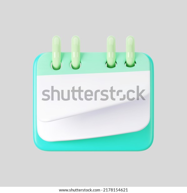 3d Blue Calendar Icon Flipping Pages Stock Vector (Royalty Free ...