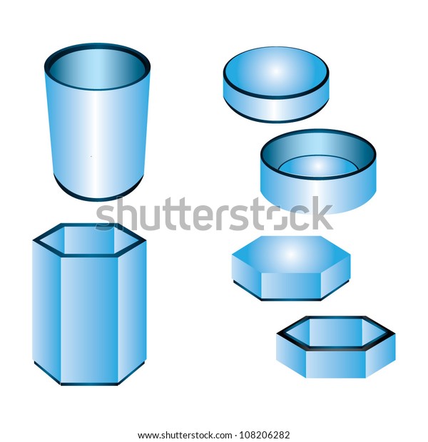 3d Blue Cylinder Box Packaging Design Stock Vector (Royalty Free ...