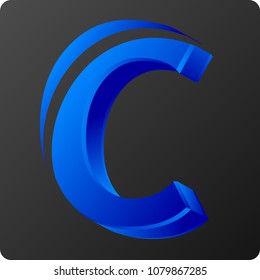 3d Blue Letter C Logo Stock Vector (Royalty Free) 1079867285 | Shutterstock