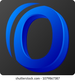 3d Blue Letter O Logo Stock Vector (Royalty Free) 1079867387