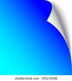 3d Blue Page Curl Stock Vector (Royalty Free) 191176508