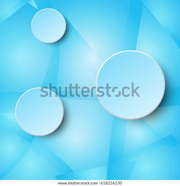 3d Blue Paper Circle Label On Stock Vector (Royalty Free) 618256130
