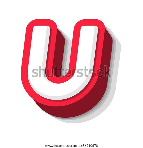 3d Bold Funny Letter U Heavy Stock Vector (Royalty Free) 1656910678 ...