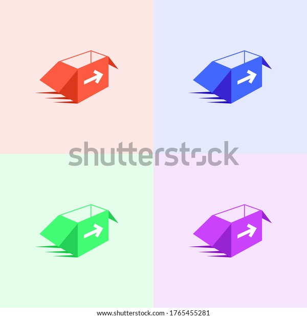 3d Box Logo Set Color Box Stock Vector (Royalty Free) 1765455281 ...