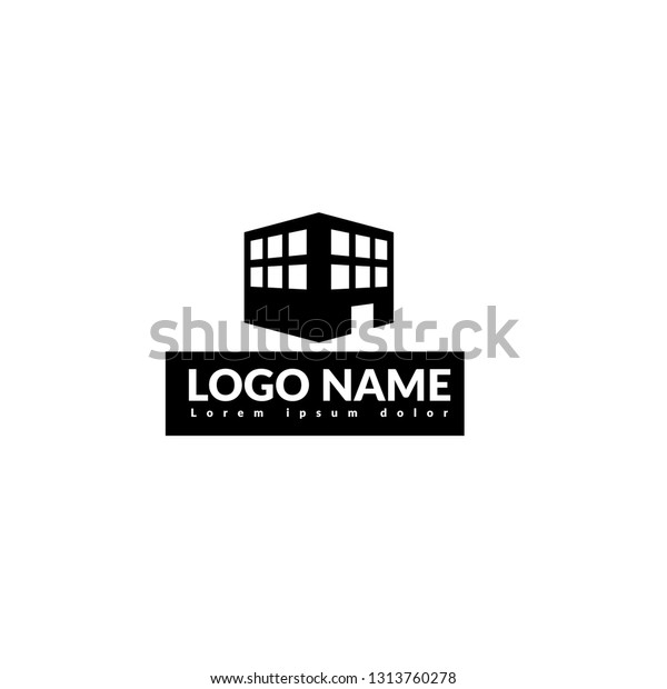 3d Building Logo Concept Designed Your Stock Vector (Royalty Free ...