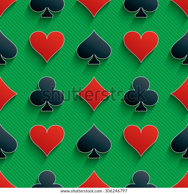 3d Card Symbols Seamless Background Vector Stock Vector (Royalty Free ...