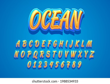 3d Cartoon Look Text Effect Set Stock Vector (Royalty Free) 1988534933 ...