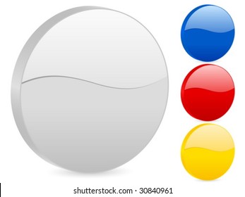 3d Circle Icons Set Isolated On Stock Vector (Royalty Free) 30840961 ...