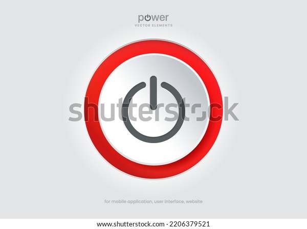 3d Circle Start Icon Power Push Stock Vector (Royalty Free) 2206379521 ...