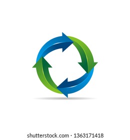 3d Circular Arrow Recycle Arrow Logo Stock Vector (Royalty Free ...