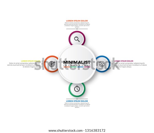 3d Circular Infographic Design Template Icons Stock Vector (Royalty ...