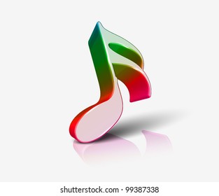 3d Colorful Music Notes Vector Background Stock Vector (Royalty Free ...
