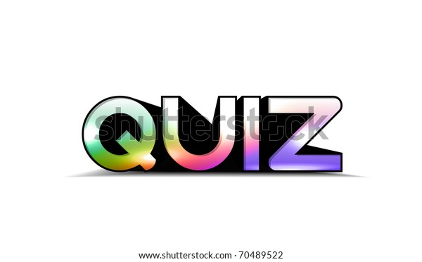 3d Colorful Quiz Text Isolated On Stock Vector (Royalty Free) 70489522