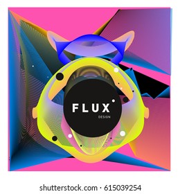 3d Colorful Wave Background Dynamic Flux Stock Vector (Royalty Free ...