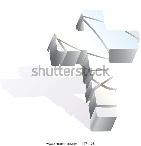 3d Cross Vector Illustration Isolated Stock Vector (Royalty Free ...