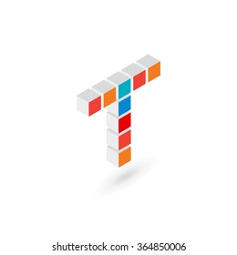 3d Cube Letter T Logo Icon Stock Vector (Royalty Free) 364850006 ...