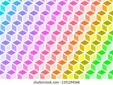 3d Cube Rainbow Color Background Stock Vector (Royalty Free) 1191294568 ...