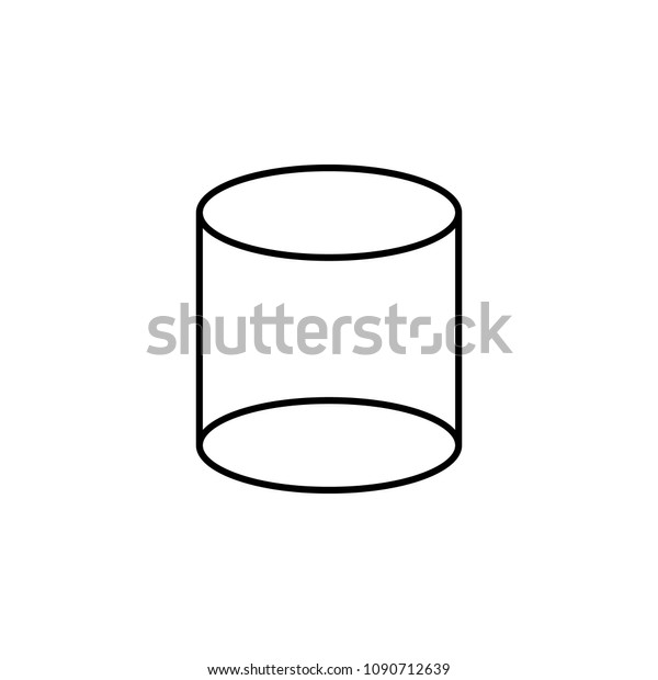 3d Cylinder Icon Element Geometric Figure Stock Vector (Royalty Free ...