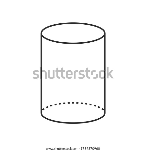 3d Cylinder Simple Lines Dots Geometric Stock Vector (Royalty Free ...