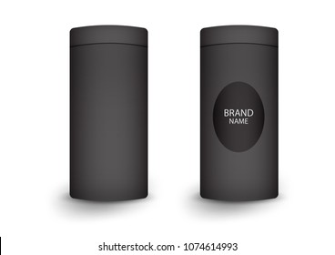 3d Cylindrical Box Package Product Designvector Stock Vector (Royalty ...