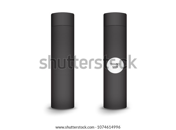 3d Cylindrical Box Package Product Designvector Stock Vector (Royalty ...