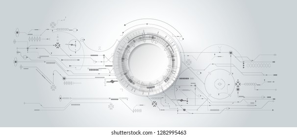 3d Design Paper Line Circle Circuit Stock Vector (Royalty Free ...
