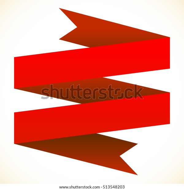 3d Double Banner Ribbon Design Element Stock Vector (Royalty Free ...