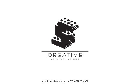 3d Drawing Initial Letter S Logo Stock Vector (Royalty Free) 2176971273 ...